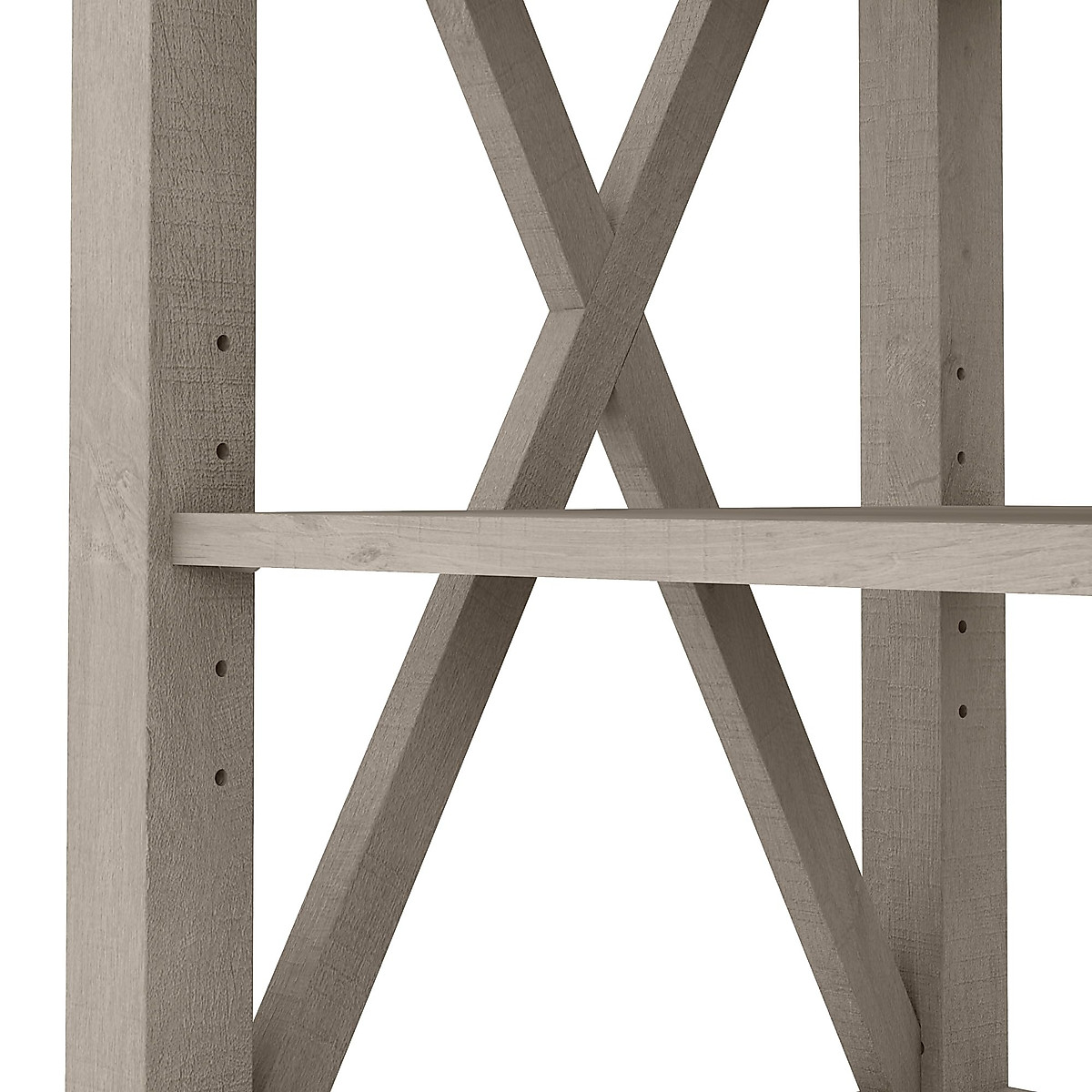 Bush Furniture Key West 6 Cube Bookcase in Washed Gray, Small Organizer for Home Office, Living Room, and Entryway