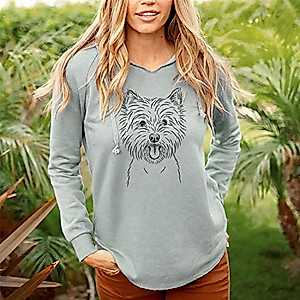 Inkopious Welma The West Highland Terrier Westie - Cali Wave Hooded Sweatshirt -Sage Medium