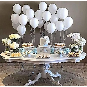 Latex Balloons, 100-Pack, 12-Inch, White Balloons