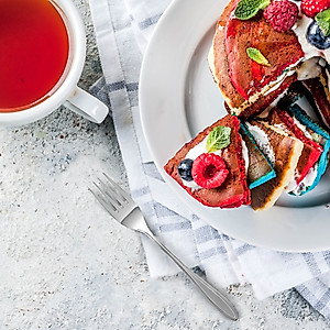 Royal 12-Piece Mini Dessert Forks Set - 18/10 Stainless Steel, 6.0" Mirror Polished Flatware Utensils - Great for Tastings, Cakes, and Using in Home, Kitchen, or Restaurant