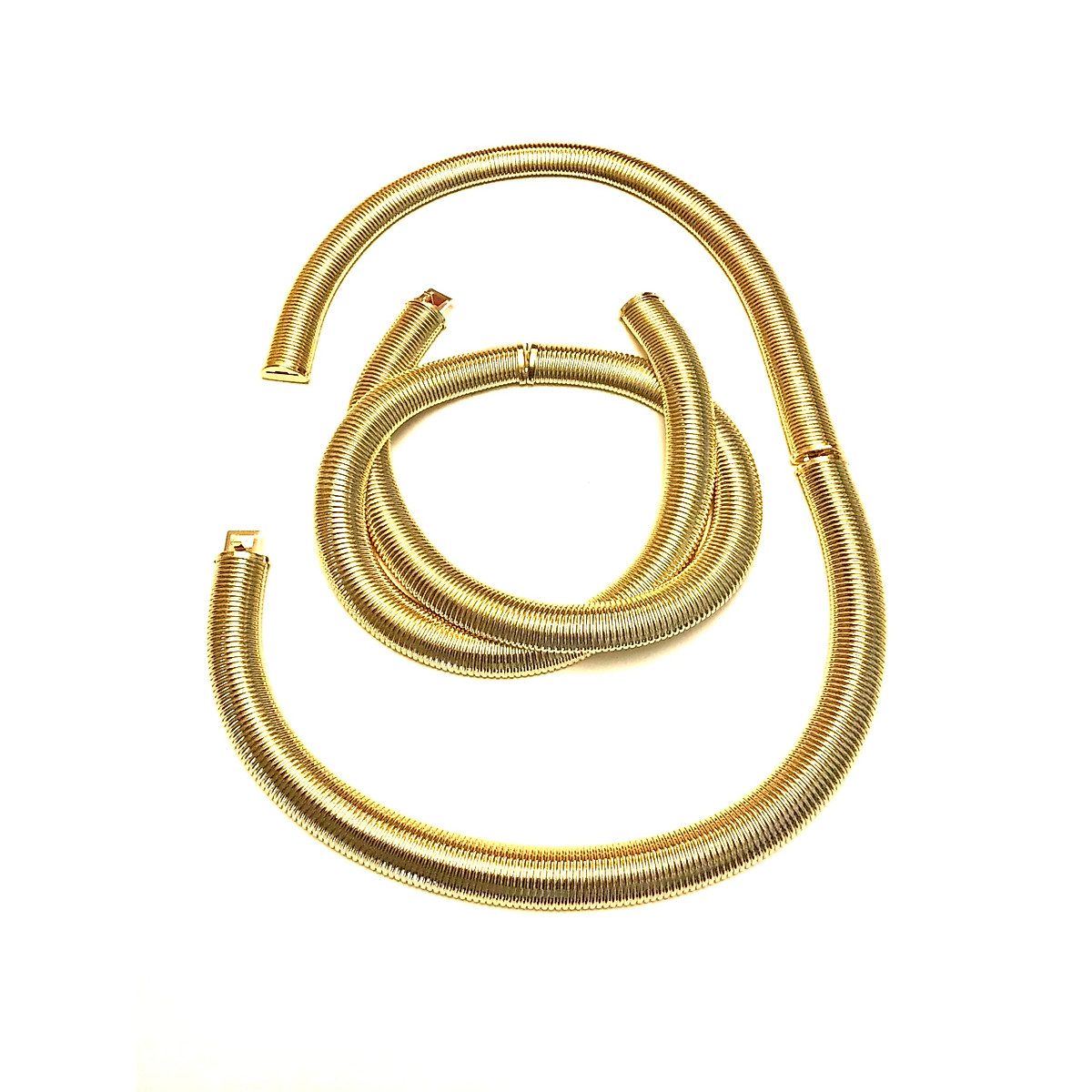 Marshal Metal Fashion Necklace 18K Gold Plated Brass Omega Choker Necklace (NK201G(20mm))