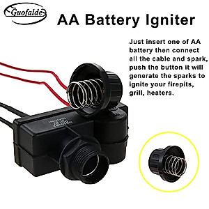 GUOFALDE Grill Igniter, New Silver Push Button Control Switch Ignition Automatic Ignition System, Spirit Ignitor Replacement for Gas Grill