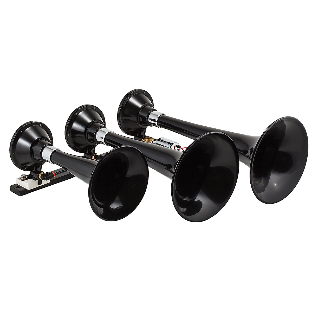 Kleinn Air Horns HK7 Complete Triple Train Horn System - Black