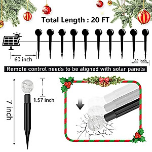 Solar Garden Lights Outdoor, 10 Pack Solar Globe Lights, 8 Lighting Modes with Remote Control Twinkling Solar Stake Lights Outdoor Waterproof Landscape Pathway Wedding Patio Yard Festival Decoration
