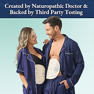 QUEEN OF THE THRONES Original Castor Oil Pack (Compress) - Heatless, Less-Mess, Reusable - Organic Cotton Flannel, Comfort Fit, Soft Straps & Naturopathic Doctor Designed (Castor Oil Sold Separately)