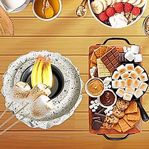 Tabletop Fire Pit, Smokeless Ethanol Alcohol Fire Pit, Portable Concrete Fire Bowl Pot, Indoor Outdoor Garden Patio Personal Fireplace, Home Decor, Long Time Burning Thanksgiving Day Chiristmas Gifts