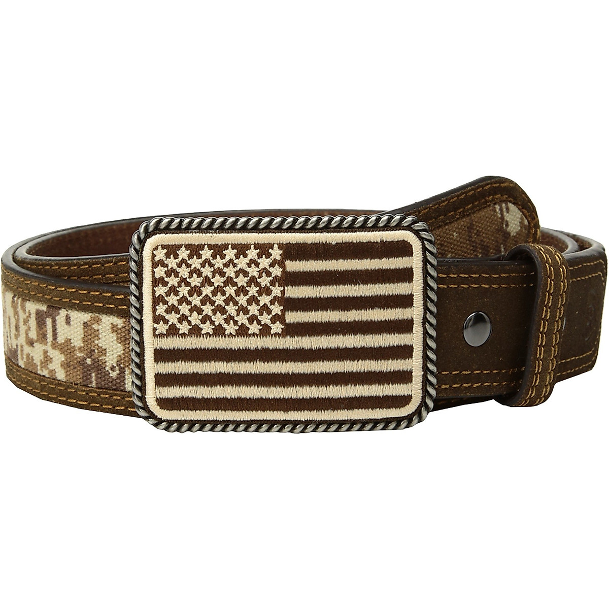Ariat Unisex-Adult's Patriot Digital Camo Belt, Brown, 34
