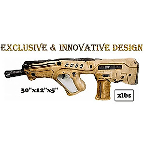 Caliber Gourmet Hug Soft Tactical Tavor Rifle Cushion Pillow, Cotton, Plush Stuffed, Throw Pillow, Decorative, Loved by Military Personnel, Veterans, Hunters, Gun Lovers