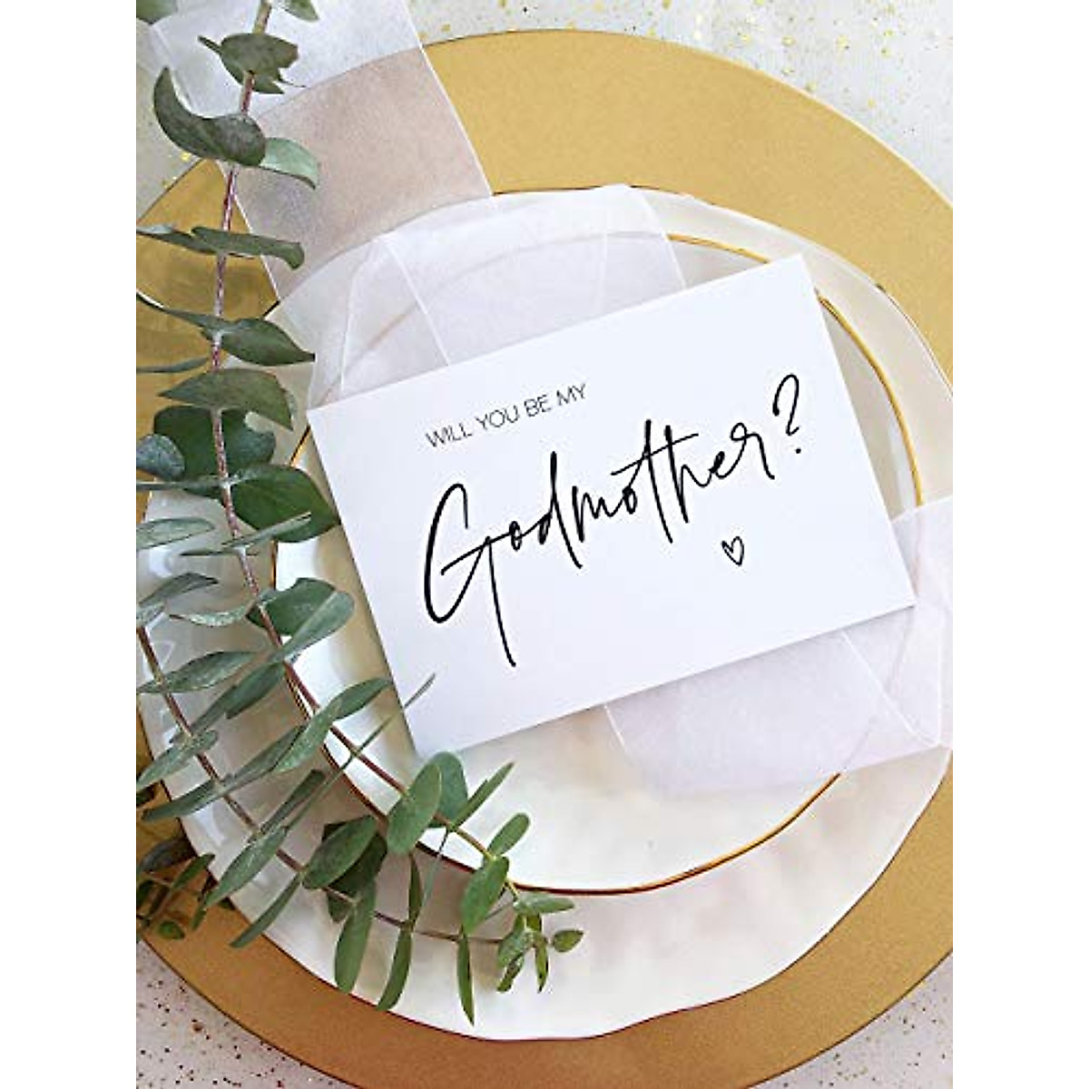 Modern Godmother to Be Card, Will You Be My Godmother Proposal Gift, Greeting Card with Envelope