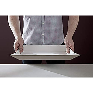 Freeform Two-Tone Reversible M Tray, 55 x 41 cm, Grey-White