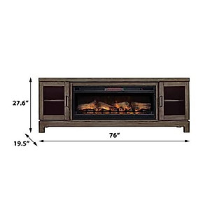 Berkeley 76-in Infrared Electric Fireplace TV Stand in Spanish Gray - 42MM6018-I614