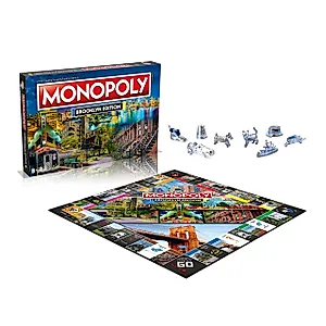 Monopoly Board Game - Brooklyn Edition: 2-6 Players Family Board Games for Kids and Adults, Board Games for Kids 8 and up, for Kids and Adults, Ideal for Game Night