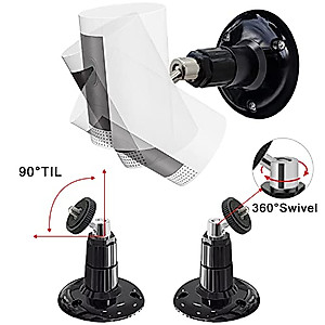 BFYTN 3 Pack Wall Mount Compatible with Ring Stick Up Cam Wired/Battery and Ring Indoor Cam HD Security Camera,360 Degree Adjustable Mounting Bracket (Black)