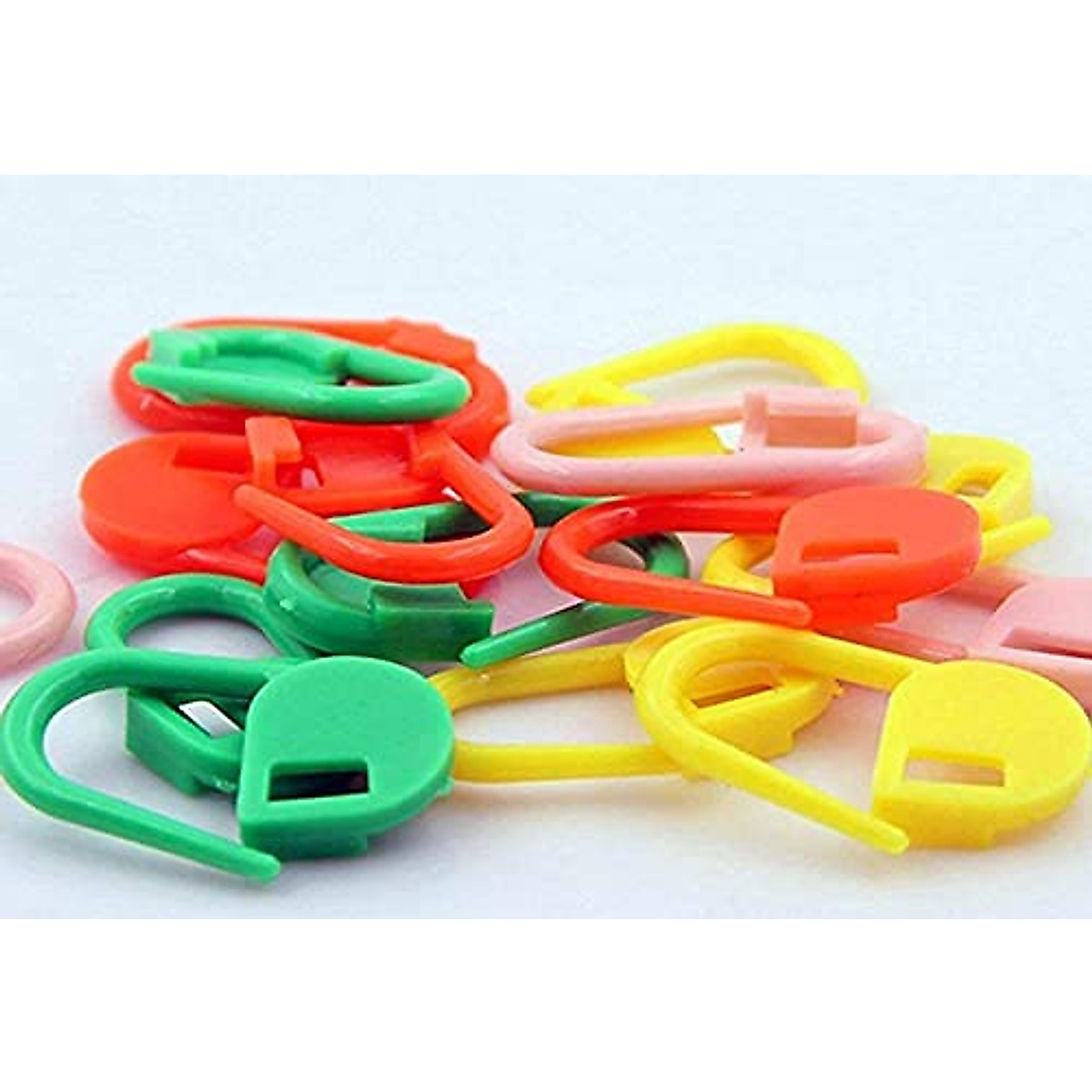 100PC Mix Color Knitting Stitch Counter Crochet Locking Stitch Markers Stitch Needle Clip Knitting Crochet Markers (100)