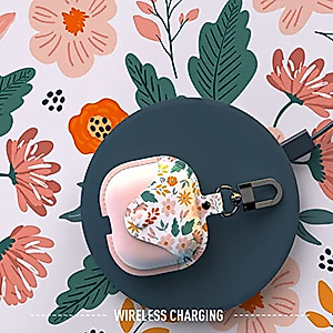 GuarzFun Leather Case for AirPods 3, Leather Airpod 3 Case for Women, Airpod 3 Leather Case with Secure Snap Closure Keychain (Pink)