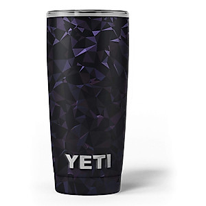 Design Skinz Dark Blue Geometric V21 - Skin Decal Vinyl Wrap Kit Compatible with The Yeti Rambler Cooler Tumbler Cups
