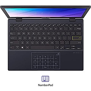 ASUS 2022 Newest 14 inch HD Laptop, Intel Dual-Core Processor, 4GB RAM, 64GB eMMC, 128GB Pcle SSD, Integrated Graphics, Bluetooth, WiFi, Windows 11 S, Star Black, Bundle with Cefesfy Accessory