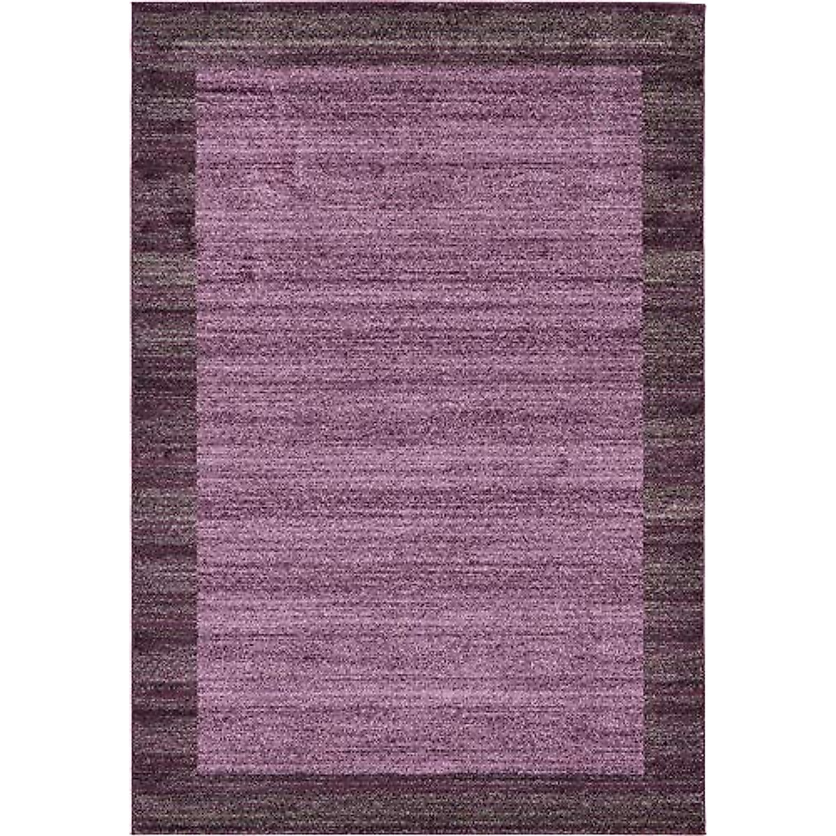 Unique Loom Del Mar Collection Area Rug-Transitional Inspired with Modern Contemporary Design, 6' 0 x 9' 0 Rectangular, Violet/Ivory