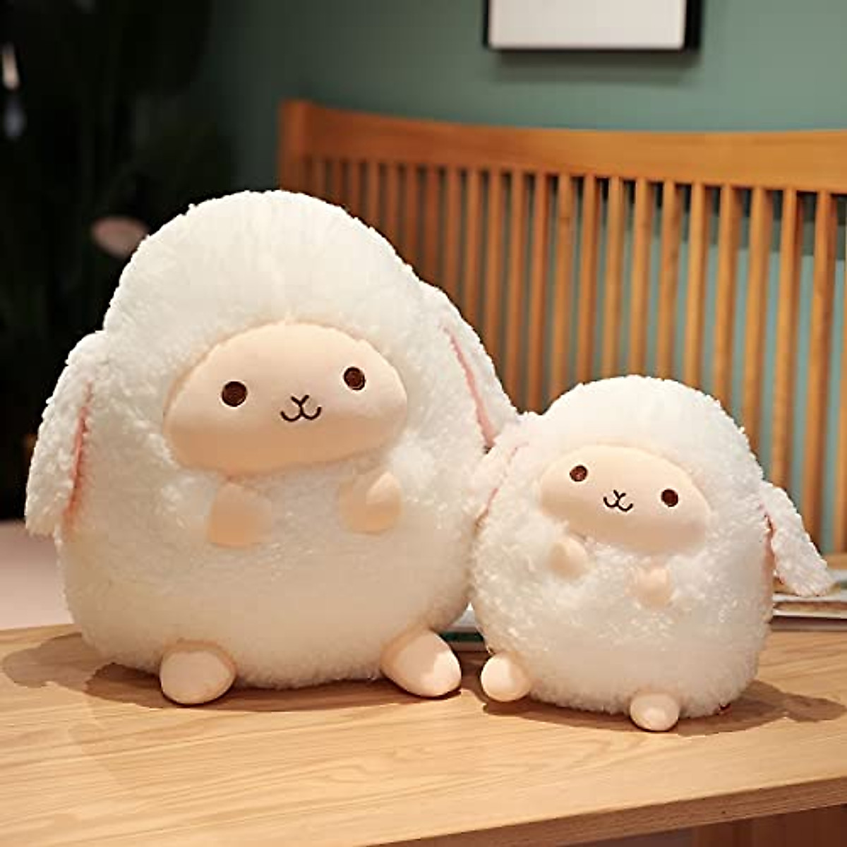 YIDE Stuffed Animal Sheep Soft Cute Lamb Plush Doll Sheep Play Toys, White Birthday Christmas Holiday Easter Thanksgiving Gift for Kids Baby Little Girl Boy Adults (9.0 in)