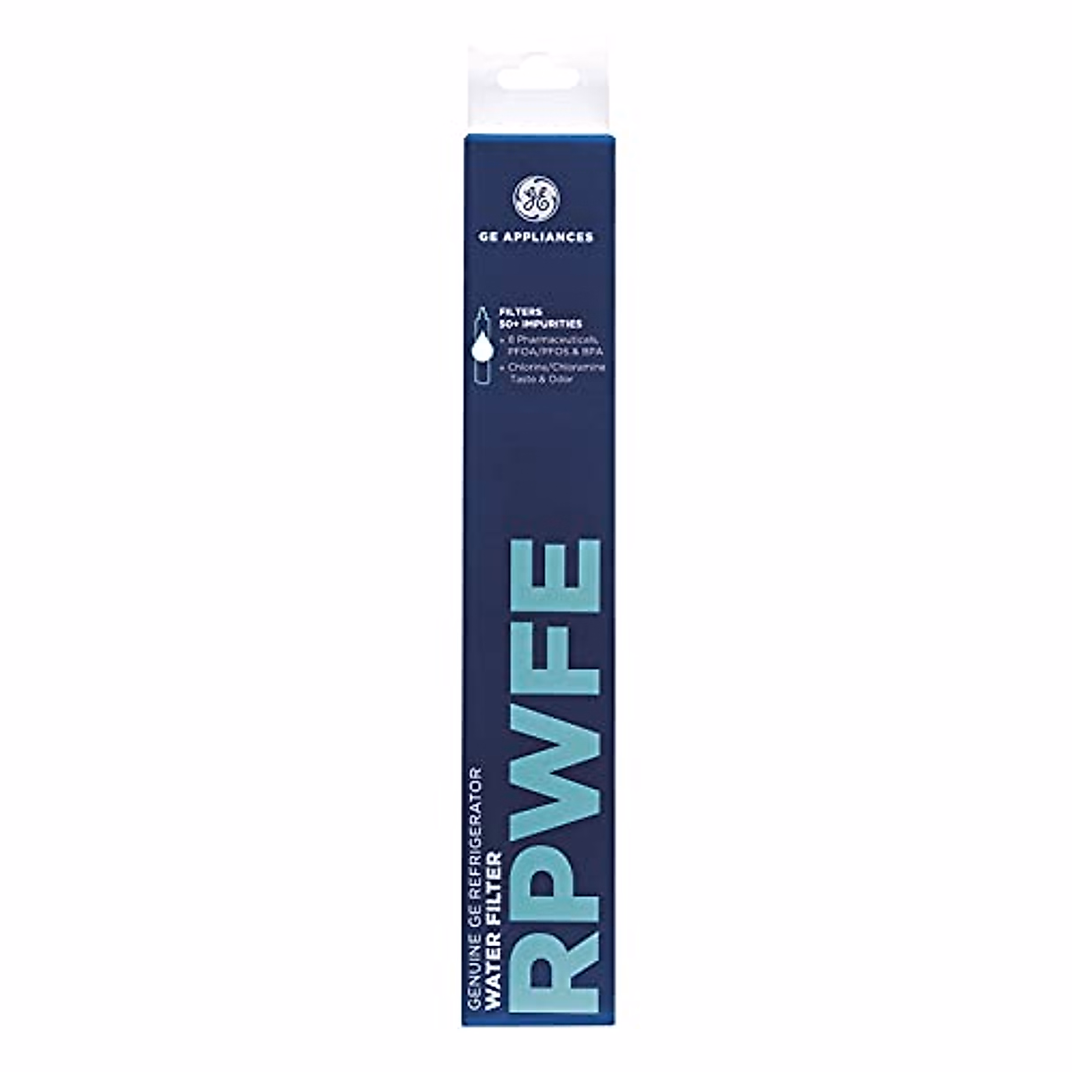 GE RPWFE Refrigerator Water Filter | Certified to Reduce Lead, Sulfur, and 50+ Other Impurities | Replace Every 6 Months for Best Results | Pack of 1