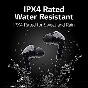 LG Tone FN6 Wireless Earphones - Bluetooth in Earbuds with Meridian Sound and 10w Qi Wireless Fast Pad