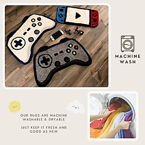 Cute Gaming Rug Cartoon Game Console Game Controller Floor Mats, Non Slip Extra Soft Absorbent Rugs, Machine Washable Mat, Game Room Carpet Shower Mat Indoor Door Mat (16" x 32", Game Console)
