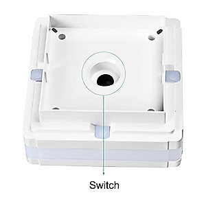 Sumaote Solar Post Cap Lights, 52 LED Solar Powered Fence Deck Post Lights Outdoor 6000K White Lighting for 4x4 5x5 6x6 Wooden Posts Railing Garden Patio Decor, White Shell, 2 Pack