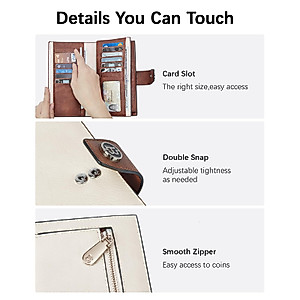 BOSTANTEN Womens Leather Wallets RFID Bundle Leather Backpack for Men