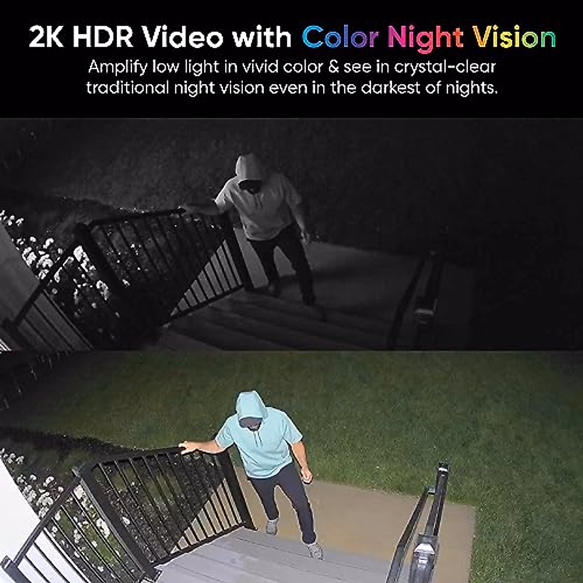 WYZE Battery Cam Pro, Wireless, No Hub, 2K HDR IP65 Outdoor/Indoor Smart Security Camera, Color Night Vision, Integrated Spotlight & Siren, Removable & Rechargeable Battery, 2-Way Audio, White, 1-Pack