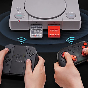 BITFUNX RetroScaler PS2/PS1 Wireless Controller Adapter - Supports PS2/PS1 Game Console, Compatible with PS3/PS4/PS5, Xbox One S, Series X/S, Switch Pro Bluetooth Controllers
