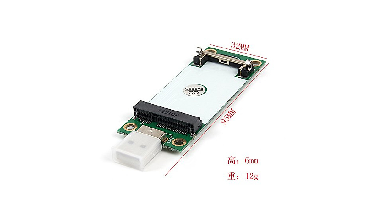 Mini PCIe WWAN Card to USB Adapter with SIM Slot | LTE/4G Converter