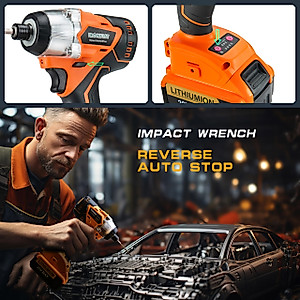IRONFIST Impact Driver for DEWALT 20V Batteries, Brushless Motor Power Impact Screwdriver Drill with Cordless Design, 420Nm Torque (NO BATTERY)