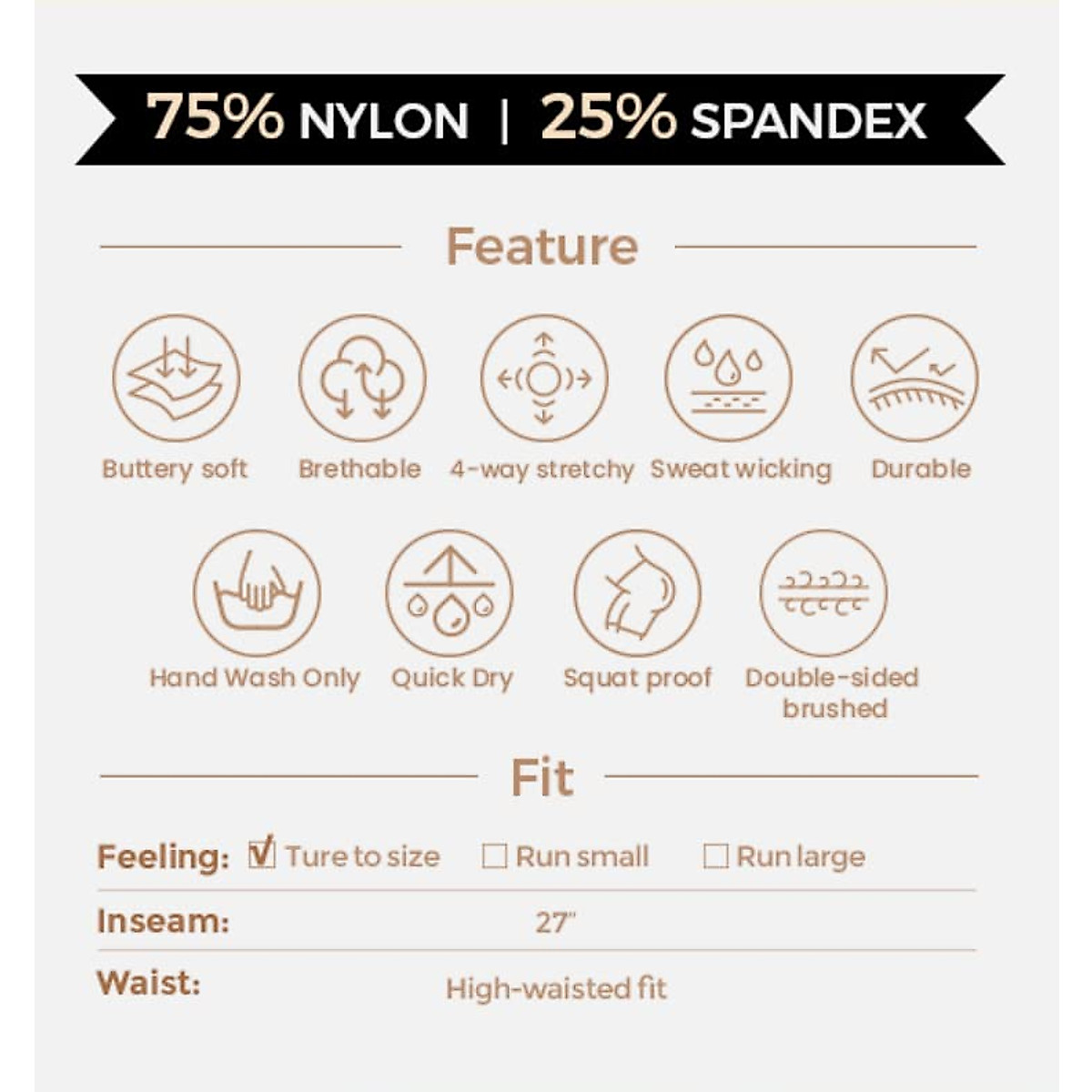 Aoxjox Trinity High Waisted Yoga Pants with Pockets for Women Tummy Control Cross-Waist Buttery Soft Crossover Workout Leggings (Black V-Waist, Medium)