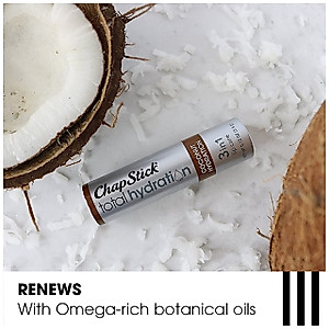 ChapStick Total Hydration Coconut Lip Balm Tube, Hydrating Coconut ChapStick for Lip Care - 0.12 Oz