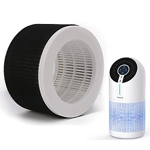 MOOKA Air Purifiers for Home Large Room up to 1095ft², H13 HEPA Filter Air Cleaner for Pets Bedroom Remove Smoke Dust Pollens Dander, Room Air Purifier with Timer Lock 4 Modes Night Light, M02