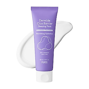 PURITO Dermide Cica Barrier Sleeping Pack 2.7 fl.oz / 80ml ceramide and centella, night cream, sensitive type, moisture pack