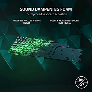 Razer Huntsman V2 TKL Tenkeyless Gaming Keyboard: Fast Linear Optical Switches Gen2 w/Sound Dampeners & 8000Hz Polling Rate - Detachable TypeC Cable - UV-Coated ABS Keycaps - Wrist Rest - ESL Edition