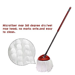 1 Pack Mop Replacement Heads Compatible with Spin Mop, Microfiber Spin Mop Refills, Easy Cleaning Mop Head Replacement