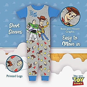 Disney Boys' Toy Story 2-Piece Snug-Fit Cotton Pajamas Set With Book, COUNT ON ME, 2T
