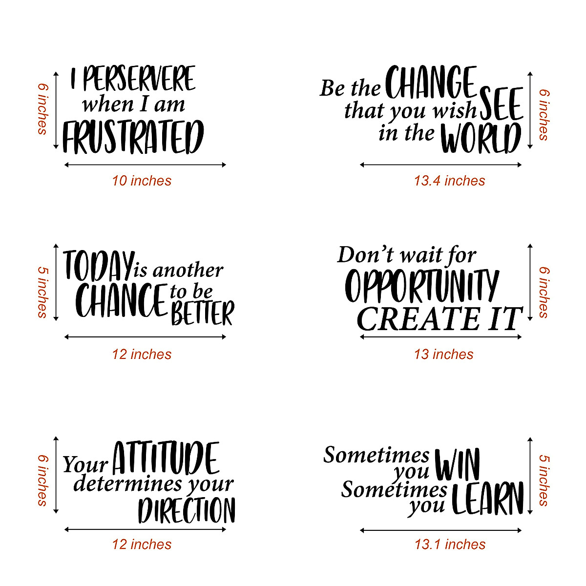 My Vinyl Story Vinyl Wall Decal for Kids Sticker Educational Inspirational Motivational Quotes Decor Art for School Classroom Library Bedroom Playroom Nursery Positive Words and Saying (Motivational)