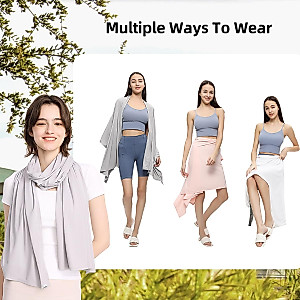 Sun Shawl UV Sun Protection UPF 50+ Beach Travel Scarf Wrap Summer Swimsuit Cover Up Cooling Blanket