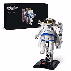 Nifeliz Home Universe Exploring Space Astronaut Building Block Kit, Educational DIY Spaceman Building Block Assembly Construction Toy, Gift for Adults and Teens, New 2023 (1515 pcs)