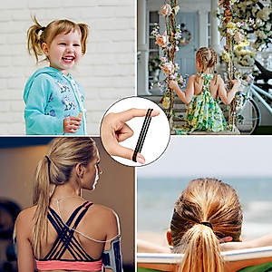 JIANYI 1200 Pack Mini Rubber Bands, Soft Elastic Bands Small Tiny Hair Ties for Toddlers, Kids, Audits, Ponytails, Braids, Wedding Hairstyle - Black