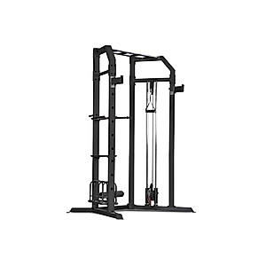 Marcy Olympic Multi-purpose Strength Training Cage with Pull Up Bars/Adjustable Bar Catchers and Pulley SM-3551
