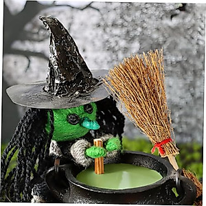HOMOCONO 10pcs Halloween Broom Toys Baubles Natural Grass Broom Witch Broom Alien Mini Brooms for Crafts Witches Broom Halloween Ghost Decoration Halloween Hanging Embellishment Broom