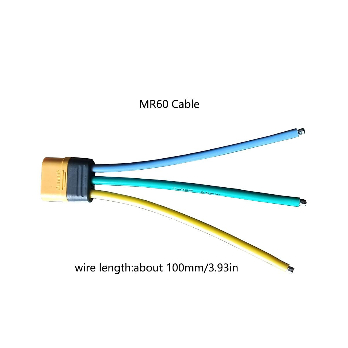 JINOARC 1Pair RC Charger Cable MR60 Pigtail Wire 14awg 100mm Female Male for FPV Drone Motor ESC