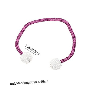 WATIIFUFU 2 Pcs Magnetic Curtain Ties Curtain Ties for Drapes Magnetic Drapery Ties Magnetic Drape tie Backs Outdoor Curtain Window Treatment Tiebacks Lace up Magnet Buckle Purple