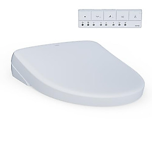 TOTO SW4736AT40#01 WASHLET+ Electronic Bidet Toilet Seat, Elongated, Cotton White