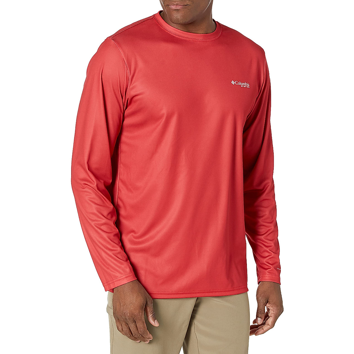 Columbia Men's Terminal Tackle PFG Patriot Long Sleeve, Red Spark/Bass, XX-Large