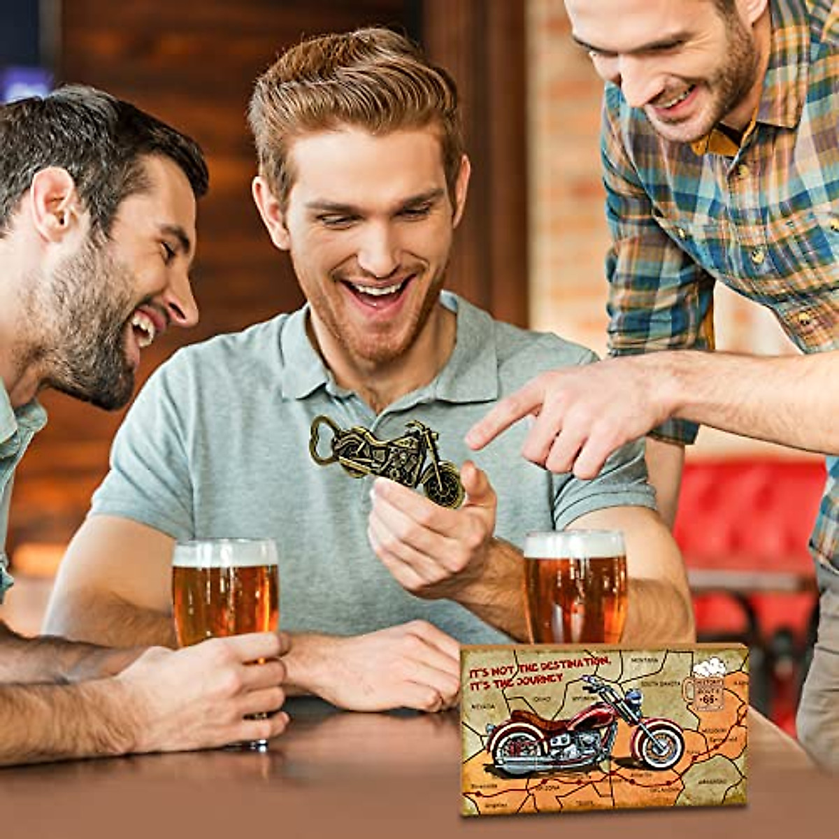 Valentines Day Gifts for Men Dad - Unique Valentines Motorcycle Gifts for Him Husband Boyfriend Beer Bottle Opener Cool Gadgets for Men Grandpa, Funny Birthday Biker Gifts for Men Who Have Everything